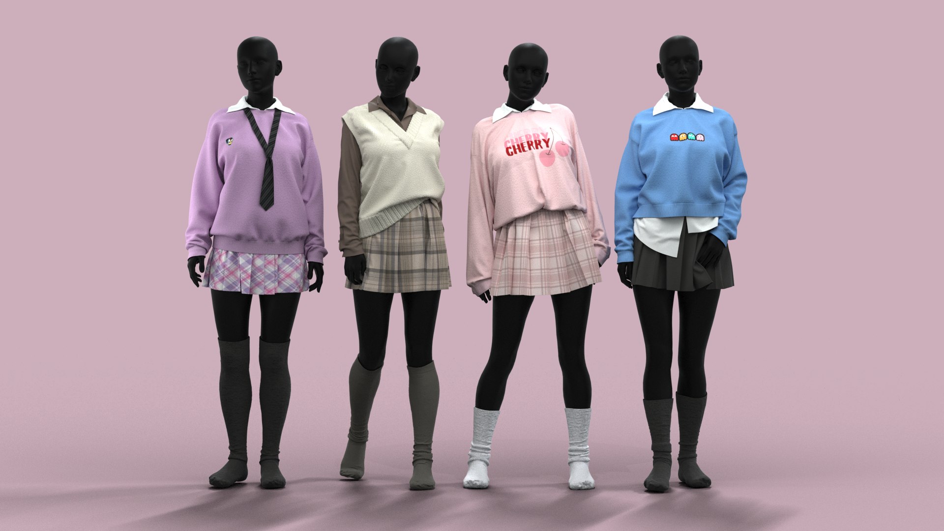 3D Realistic 3D Models Of School Uniforms - TurboSquid 1868630