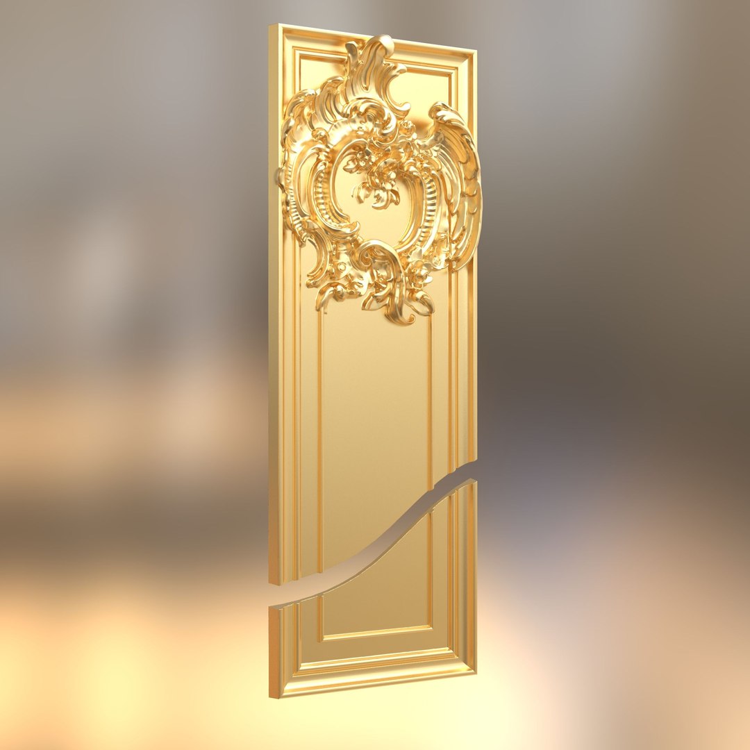 3D Baroque Panel Interior Decor - TurboSquid 1973229