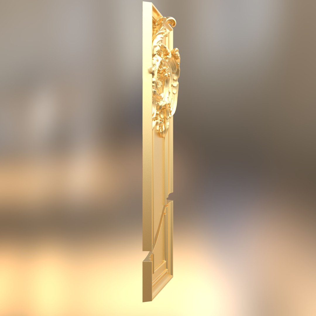 3D Baroque Panel Interior Decor - TurboSquid 1973229