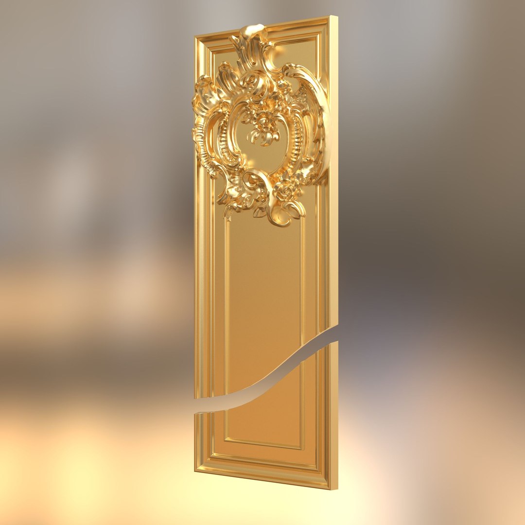 3D Baroque Panel Interior Decor - TurboSquid 1973229