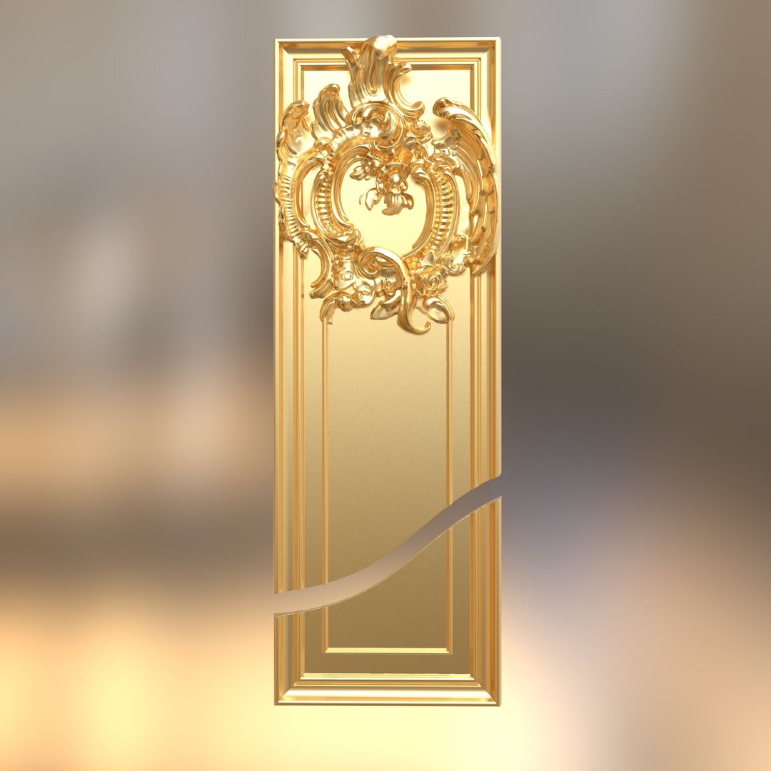 3D Baroque Panel Interior Decor - TurboSquid 1973229
