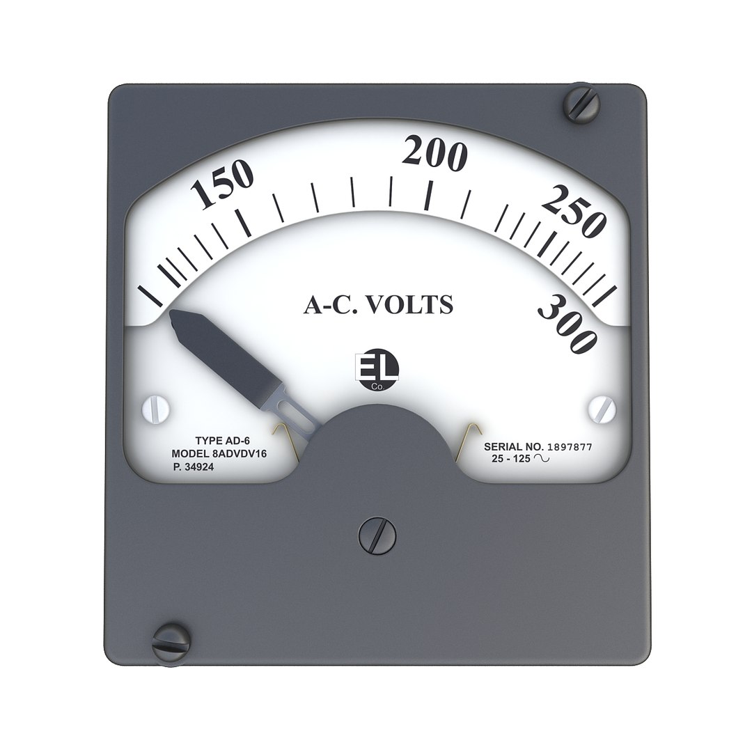 3D Vintage Ac Voltmeter 02 Model - TurboSquid 1566924