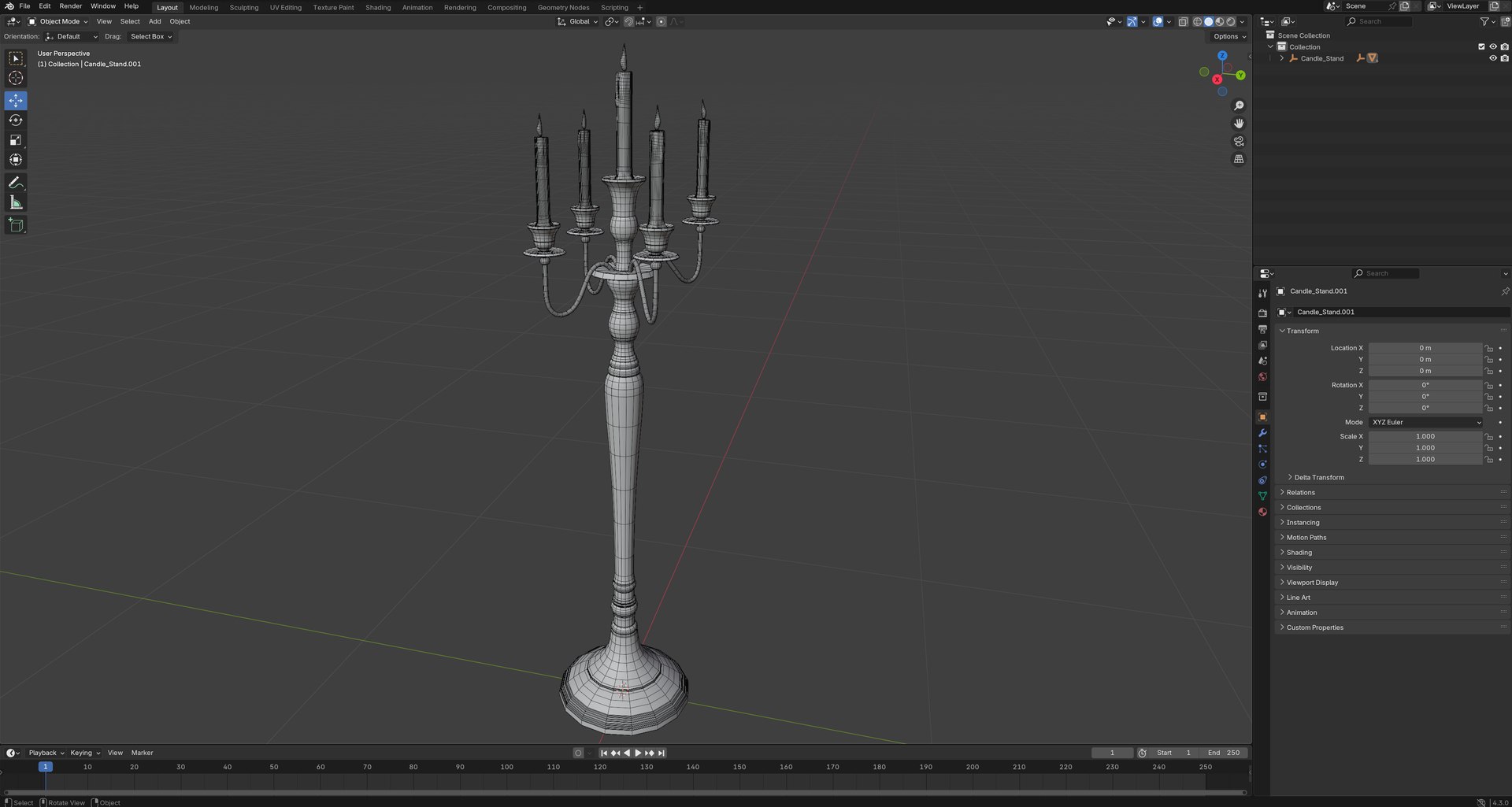 Free Candle Stand Maya Rigged 3D Model - TurboSquid 2352096