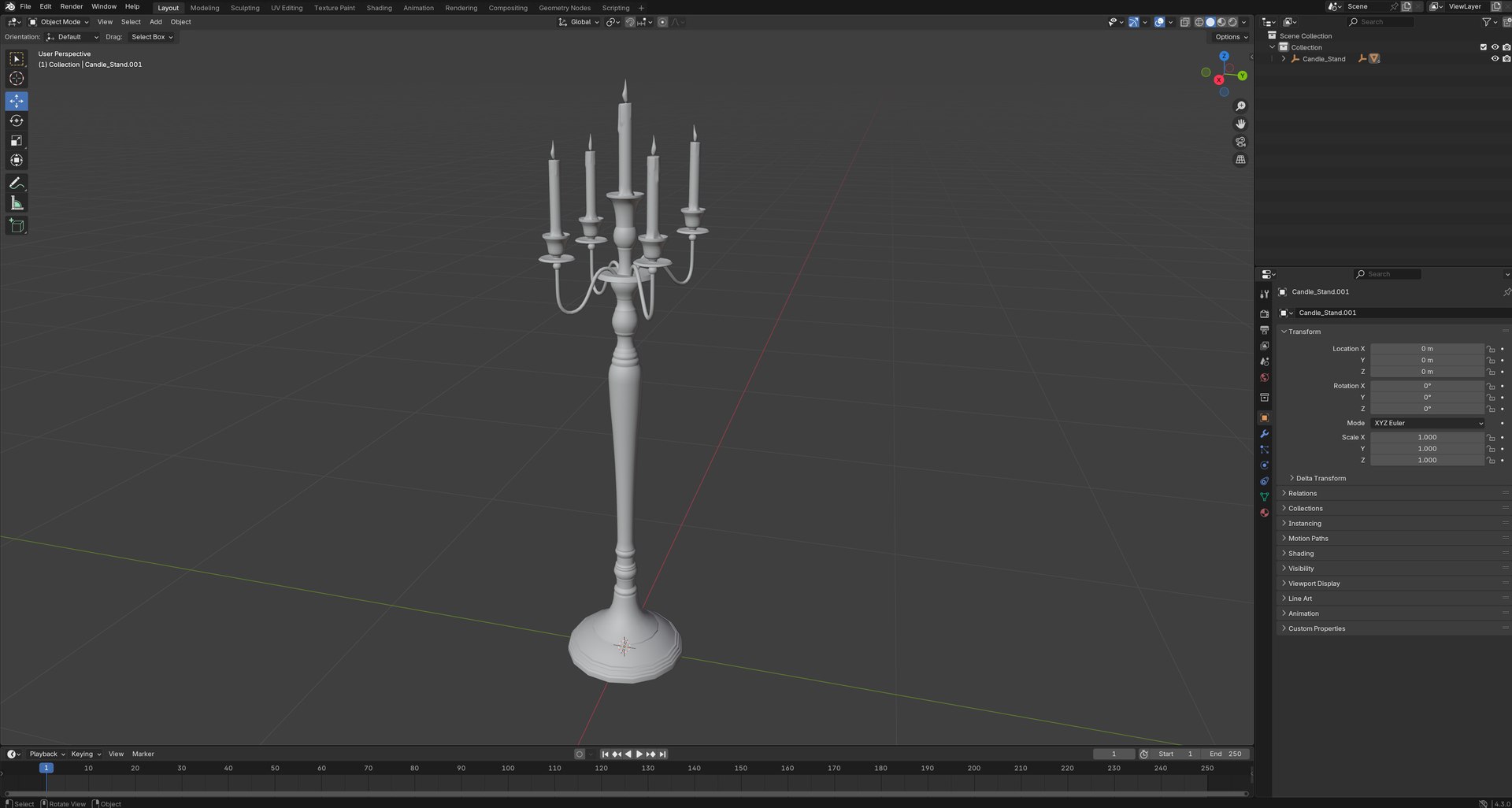 Free Candle Stand Maya Rigged 3D Model - TurboSquid 2352096