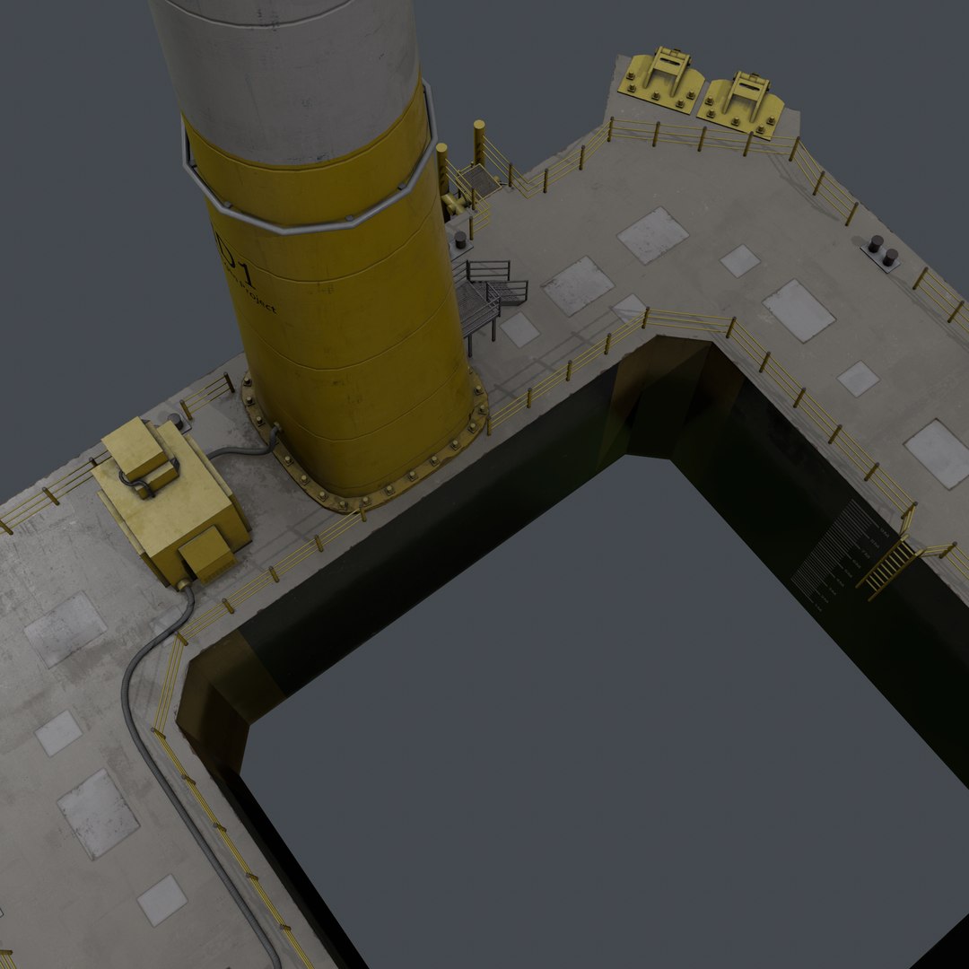 Floating Offshore Wind Platform Model - TurboSquid 1829020