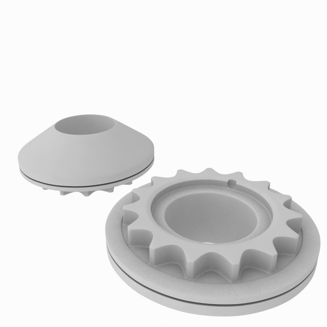 3d model of center caps wheels