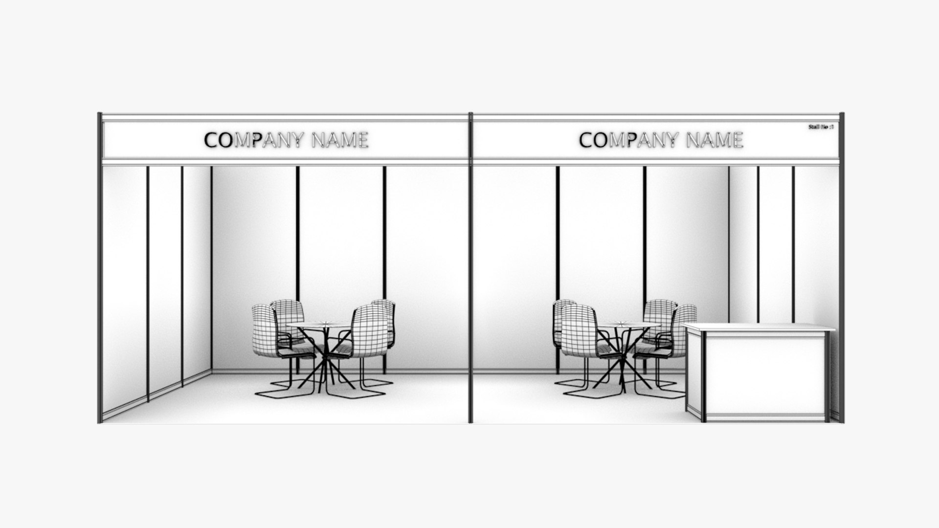 3D Octanorm System Booth - 18 SqmBooth - TurboSquid 2148578