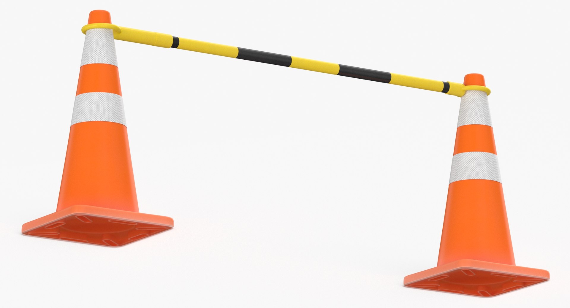 Cone Bars Black Yellow And Orange White(1) 3D - TurboSquid 1913196