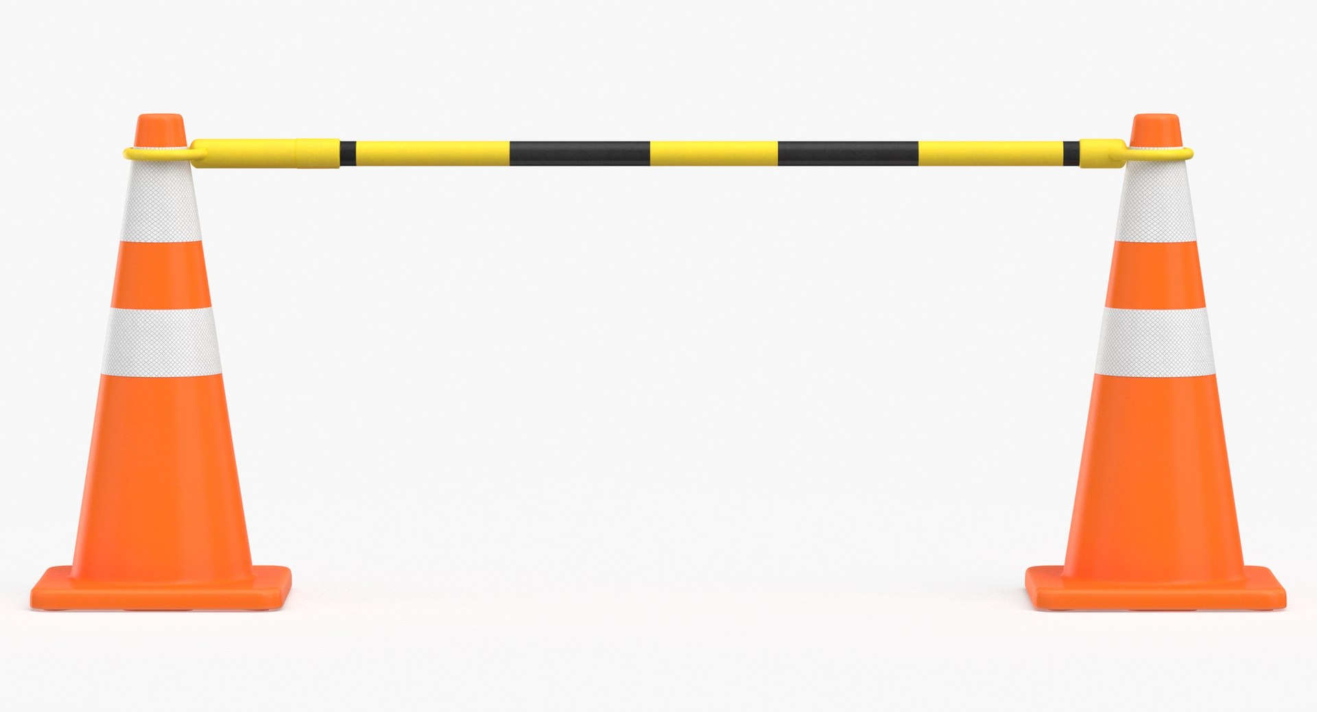 Cone Bars Black Yellow And Orange White(1) 3D - TurboSquid 1913196