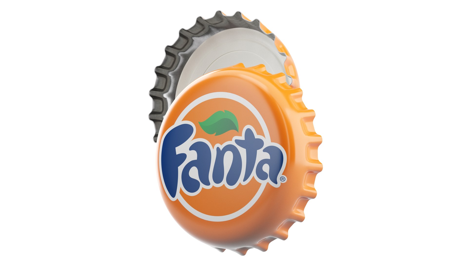 Fanta Bottle Cap Model - TurboSquid 2196293