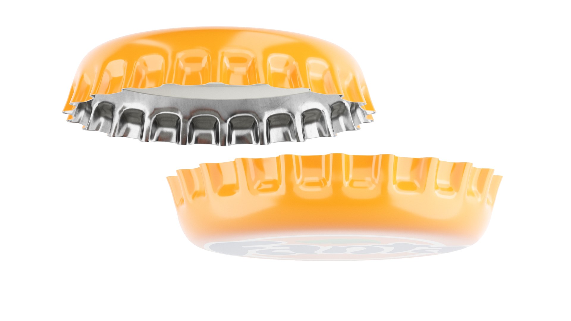 Fanta Bottle Cap Model - TurboSquid 2196293