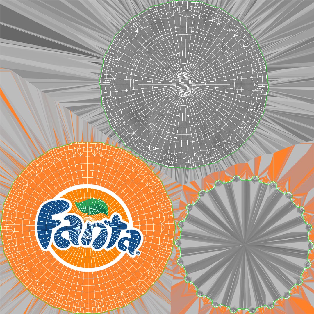 Fanta Bottle Cap Model - TurboSquid 2196293