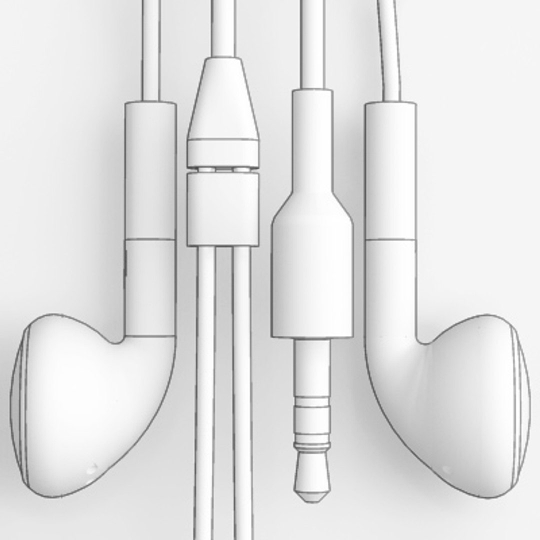 Apple Earphones 3d Model
