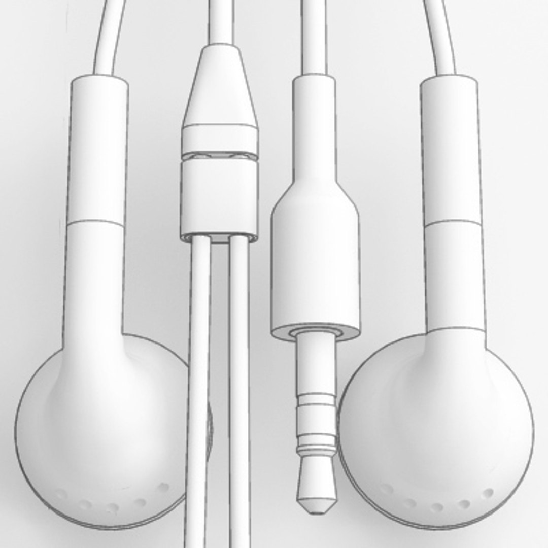 Apple Earphones 3d Model