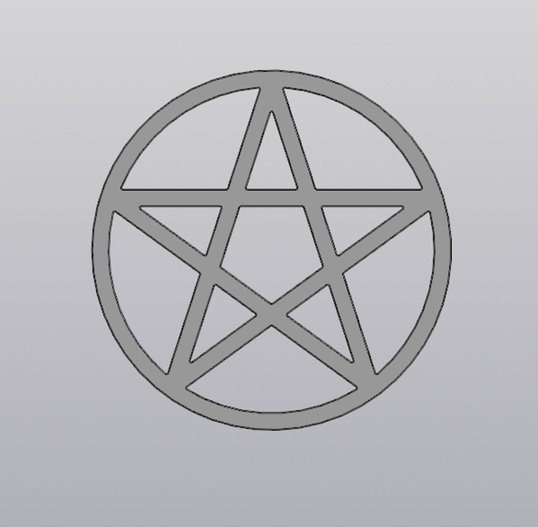 Cup Coaster Pentagram Model - TurboSquid 1965356