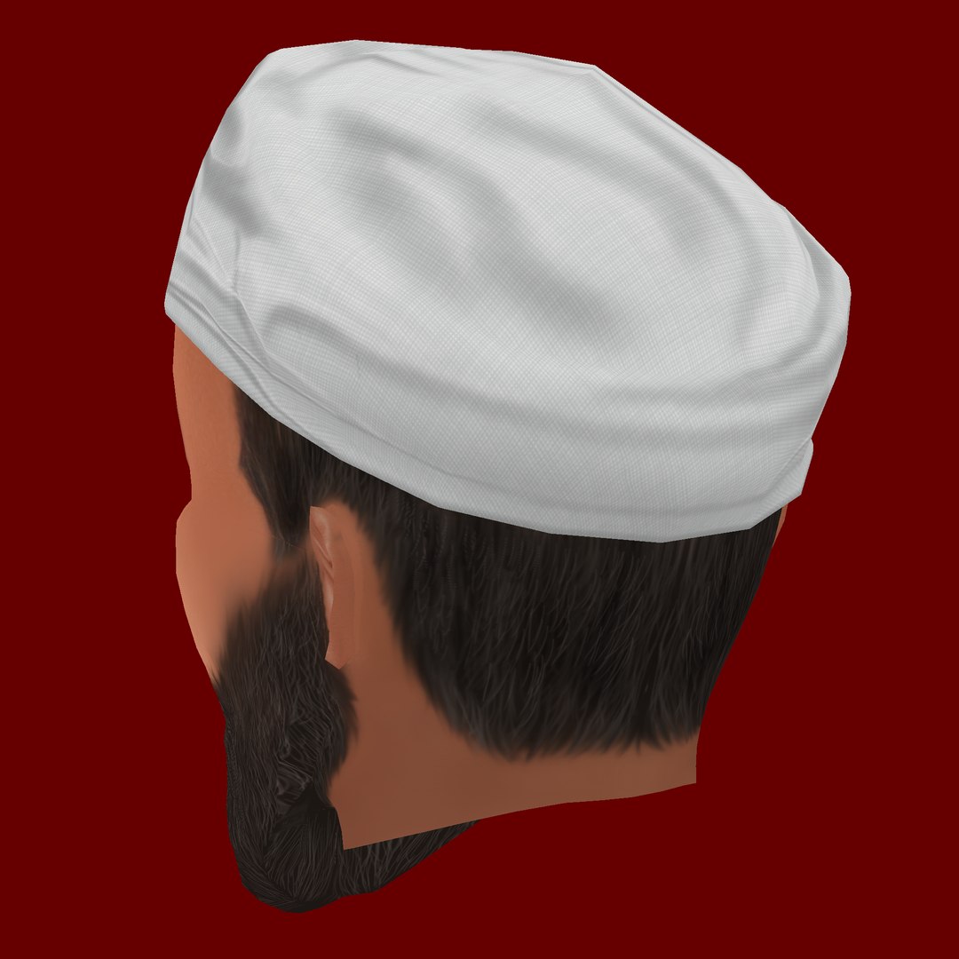 3D Model Low Poly Head Of Osama Bin Laden - TurboSquid 2206378
