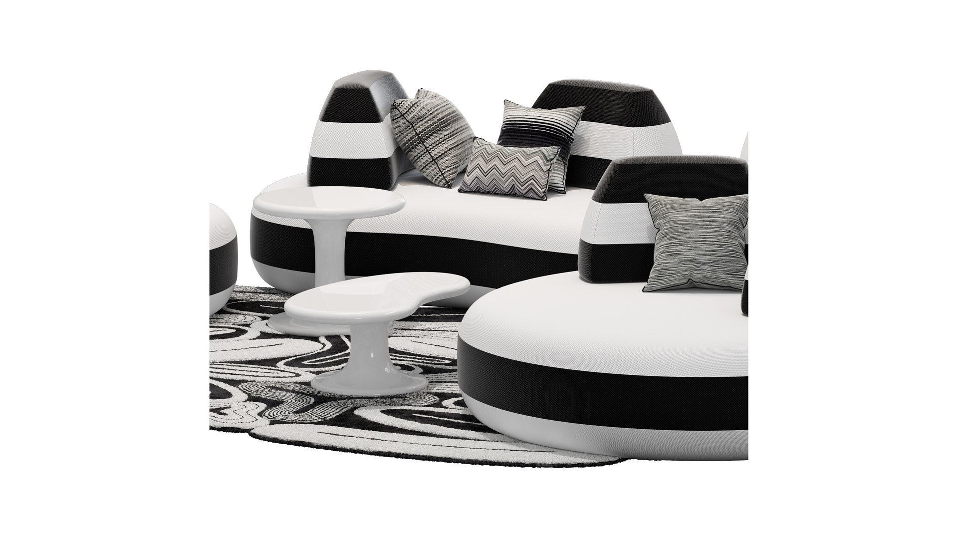 3D Roche Bobois Bombom Sofa Set 1 - TurboSquid 2205995