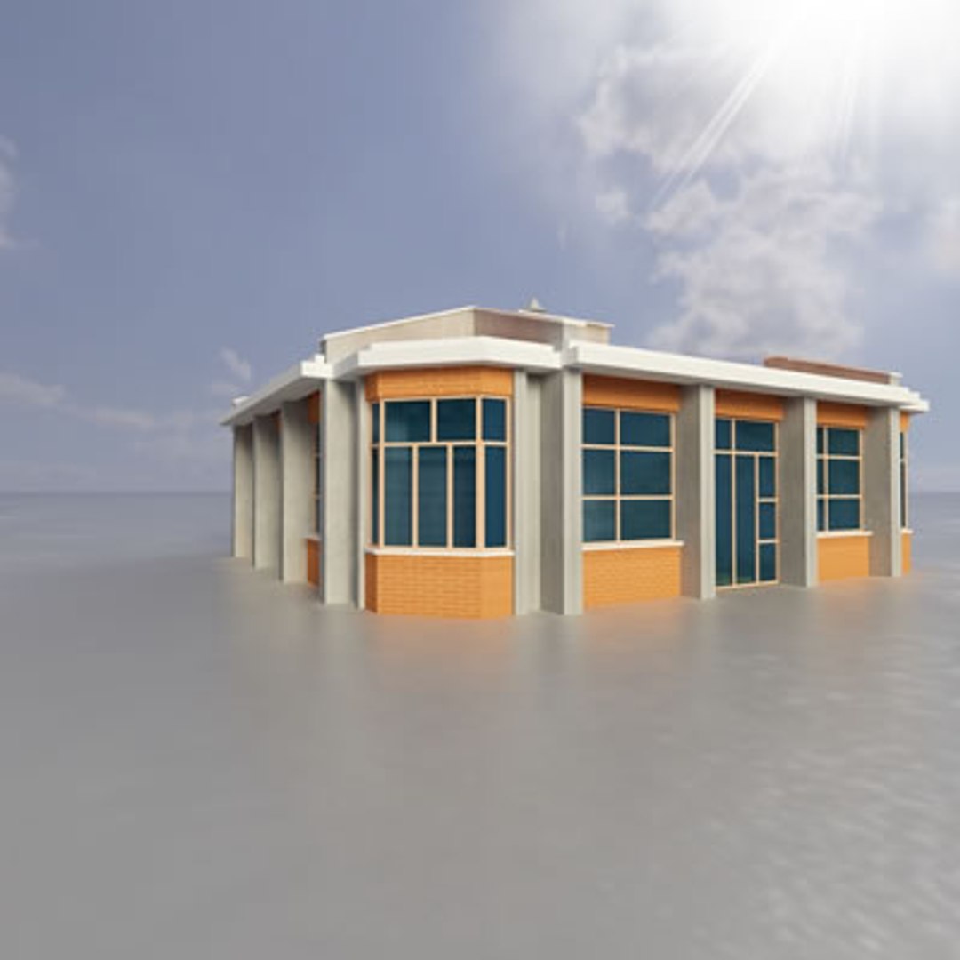 3d model of multi purpose building