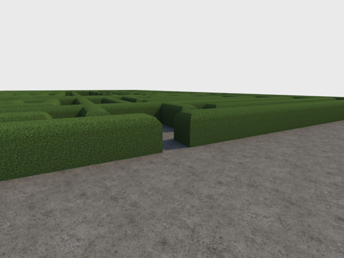 Hedge Maze Shining Low-poly 3ds