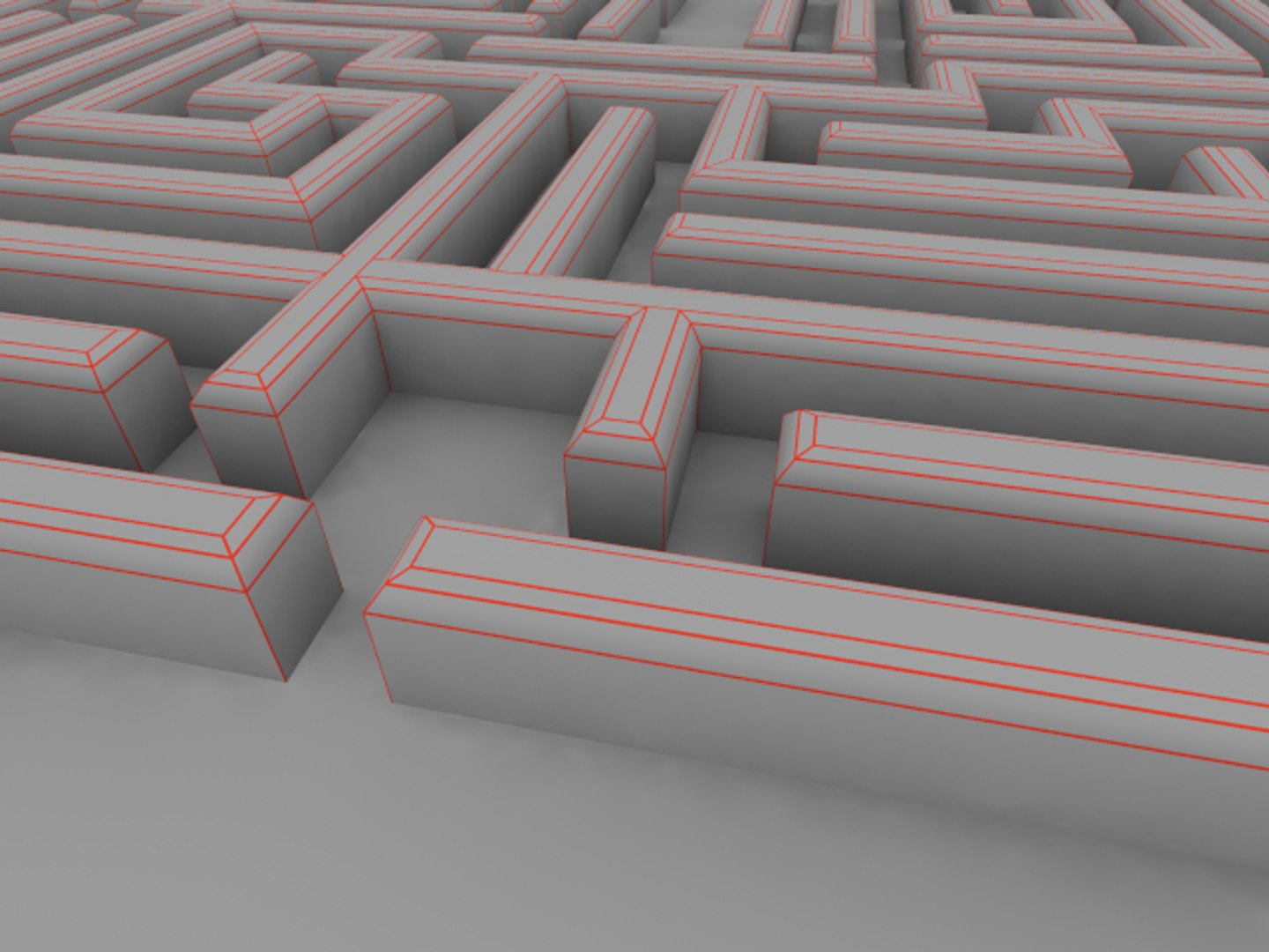 Hedge Maze Shining Low-poly 3ds