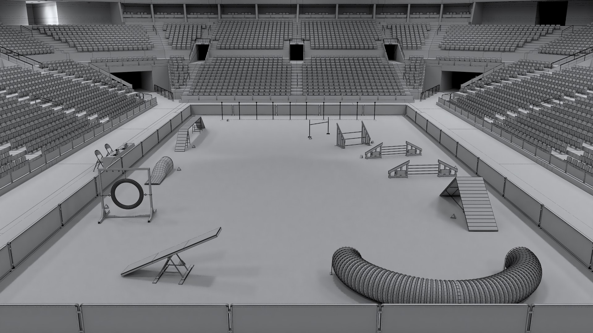 Dog Agility Arena 3D Model - TurboSquid 2223525