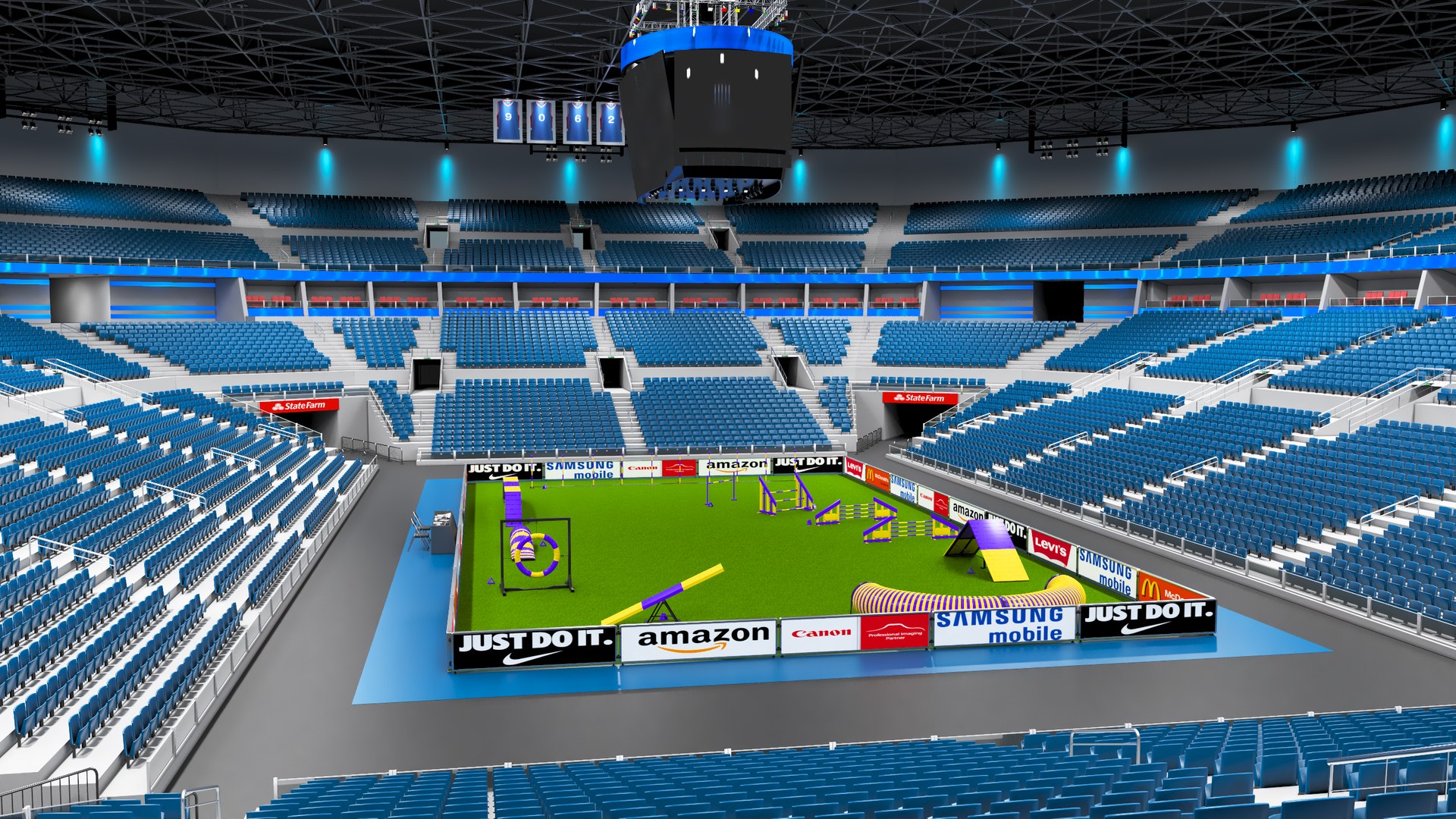 Dog Agility Arena 3D Model - TurboSquid 2223525