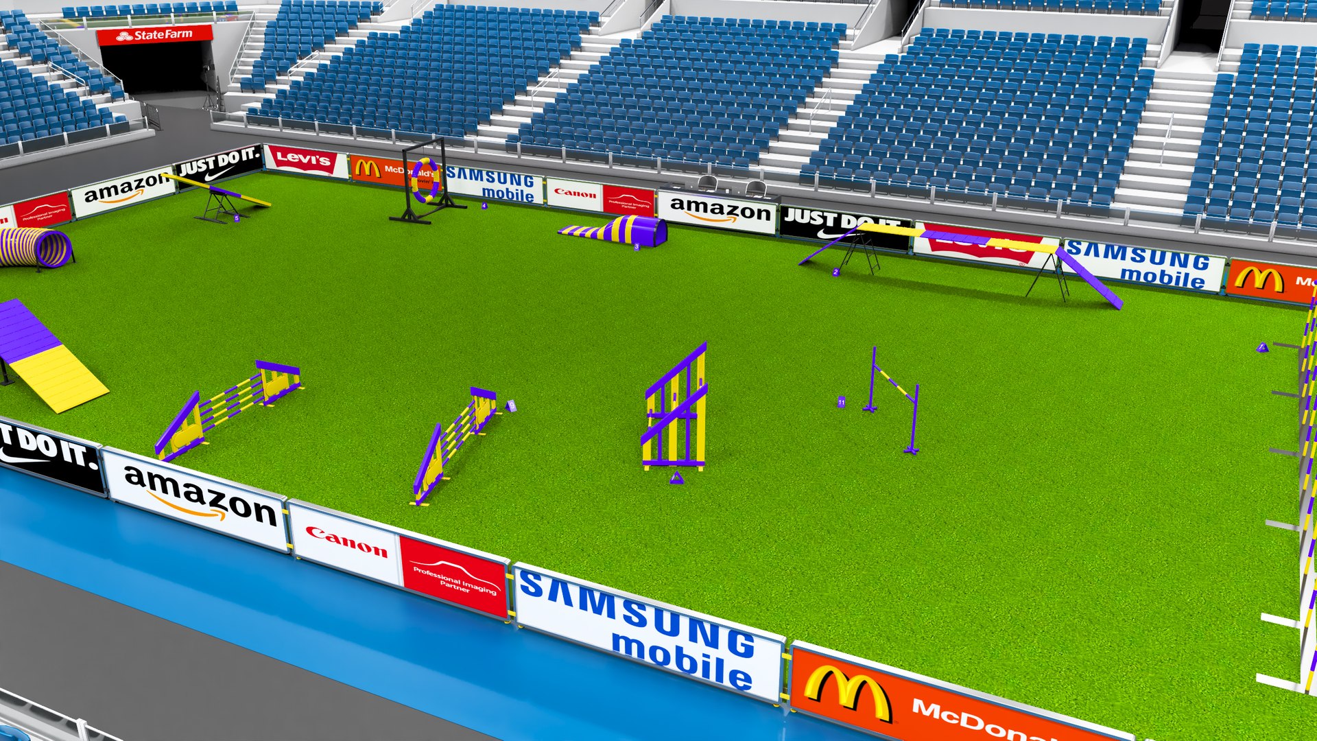 Dog Agility Arena 3D Model - TurboSquid 2223525