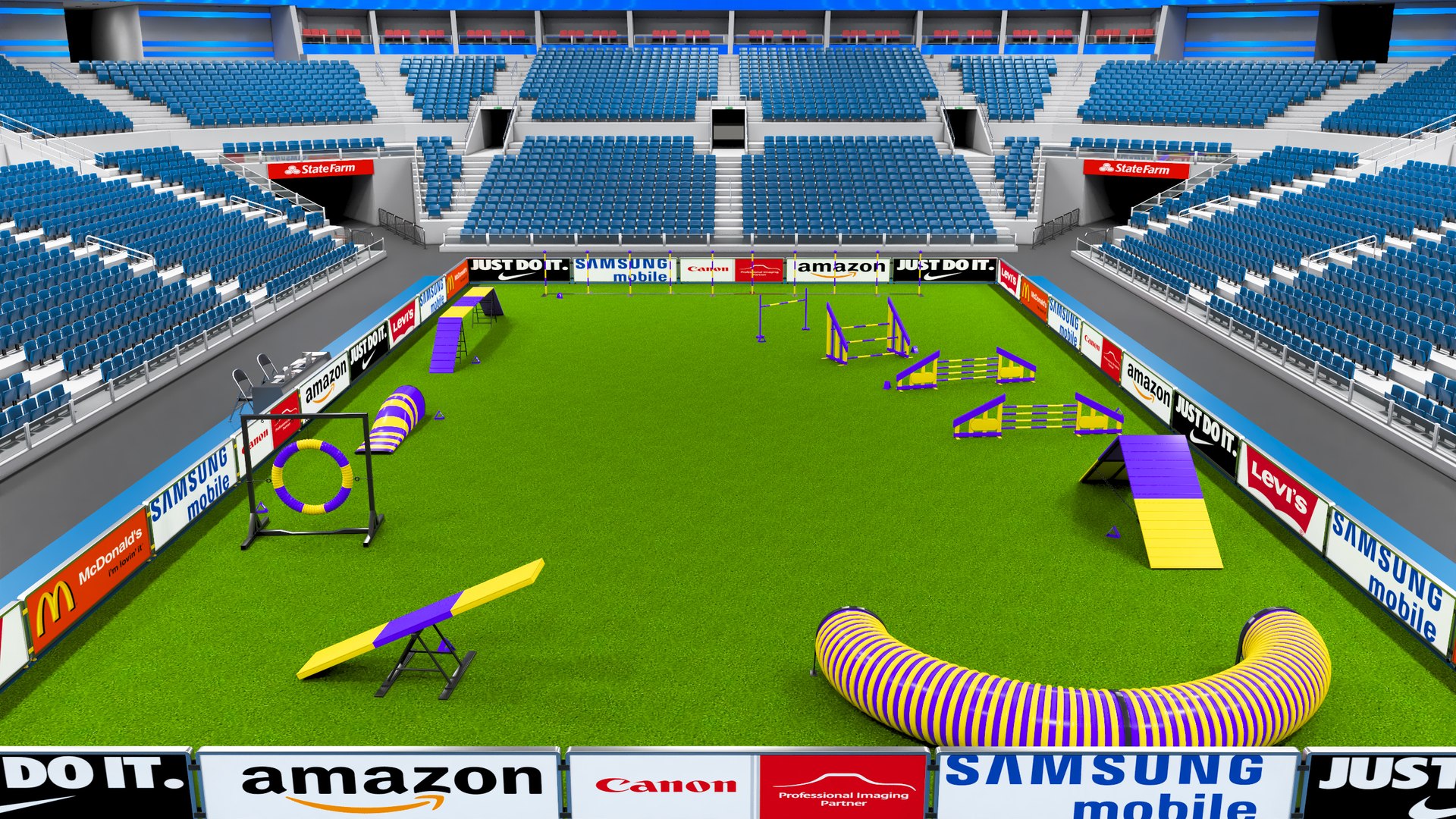 Dog Agility Arena 3D Model - TurboSquid 2223525