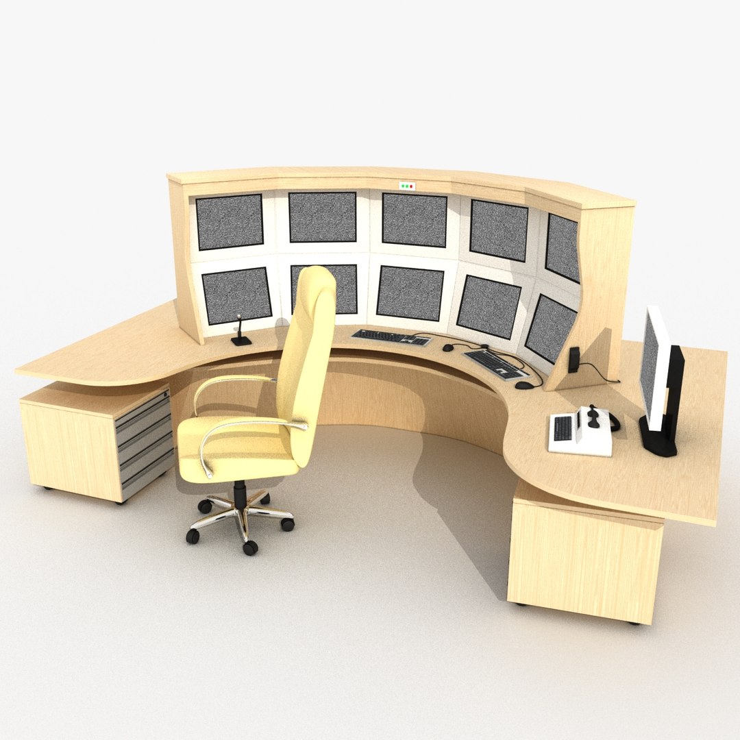 3d Model Room Railway Control Center