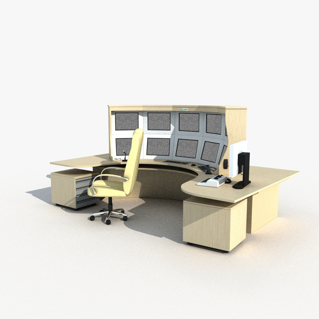 3d Model Room Railway Control Center