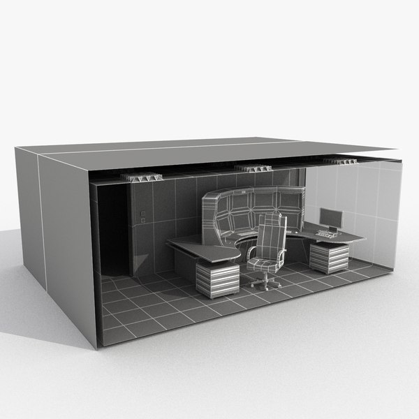 3d model room railway control center
