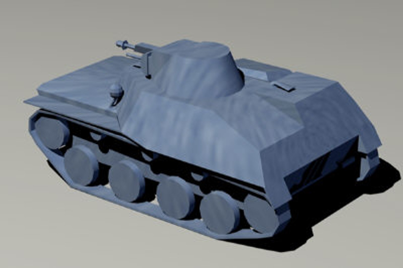free t-40 light amphibious tank 3d model