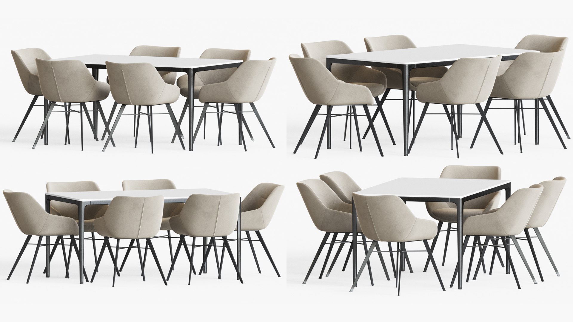 Table chair 3D model - TurboSquid 1673712