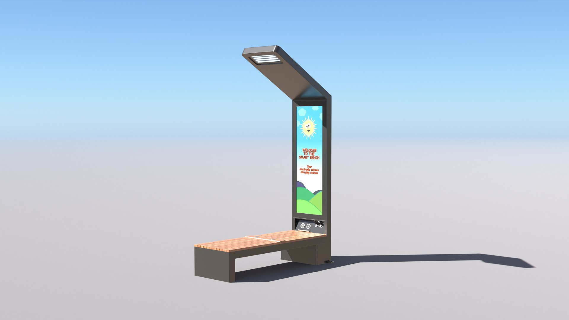 Smart Solar Bench 3D - TurboSquid 1998416