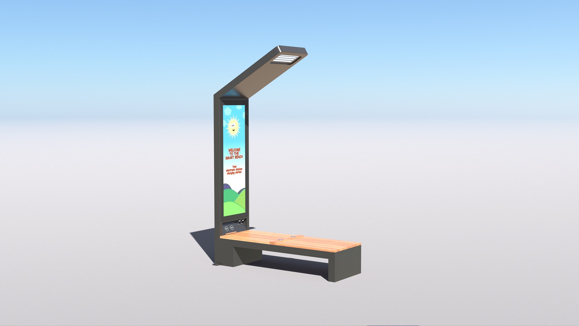 Smart Solar Bench 3D - TurboSquid 1998416