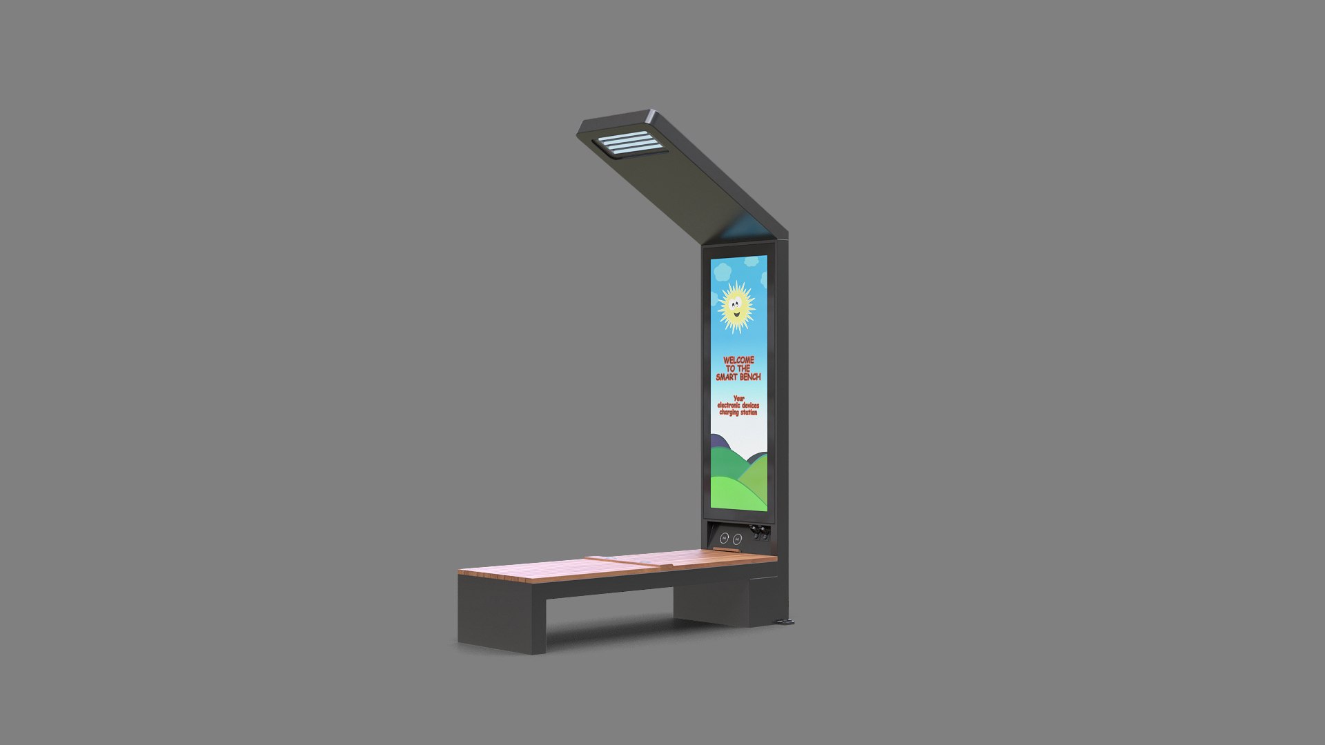 Smart Solar Bench 3D - TurboSquid 1998416