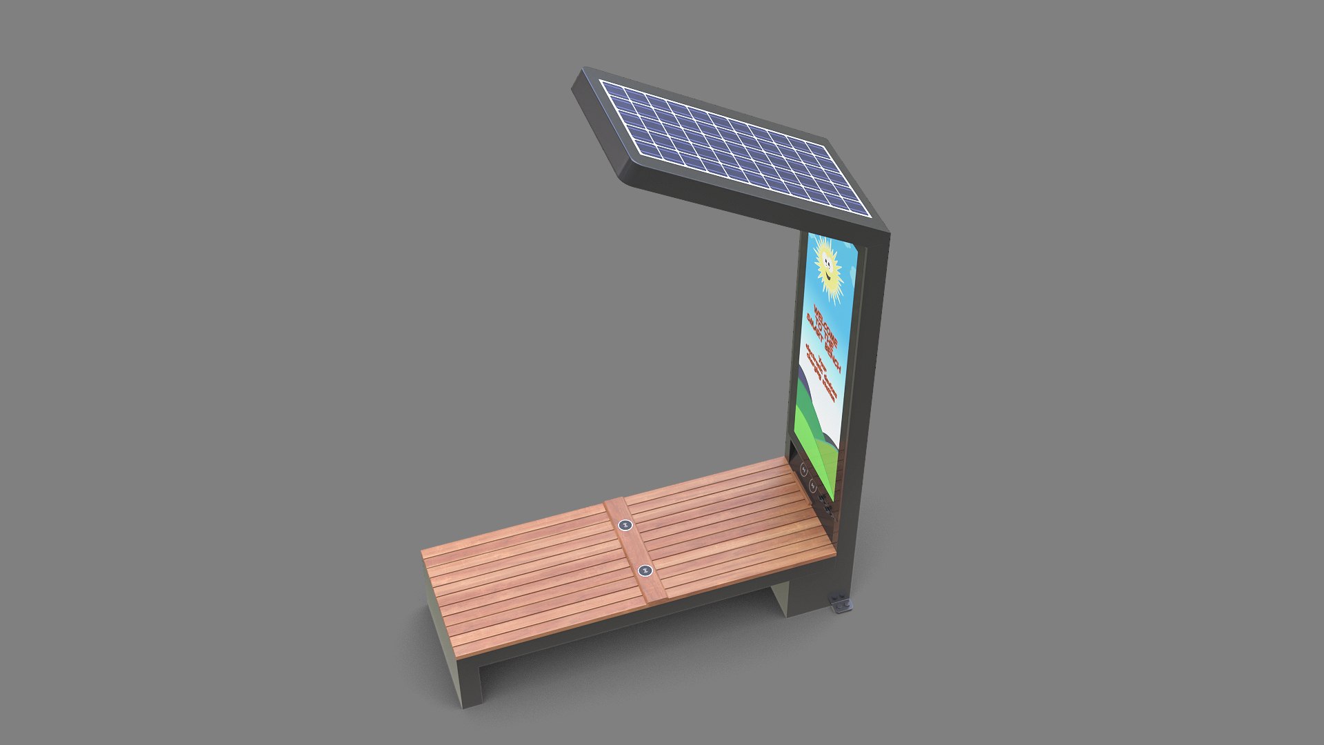 Smart Solar Bench 3D - TurboSquid 1998416