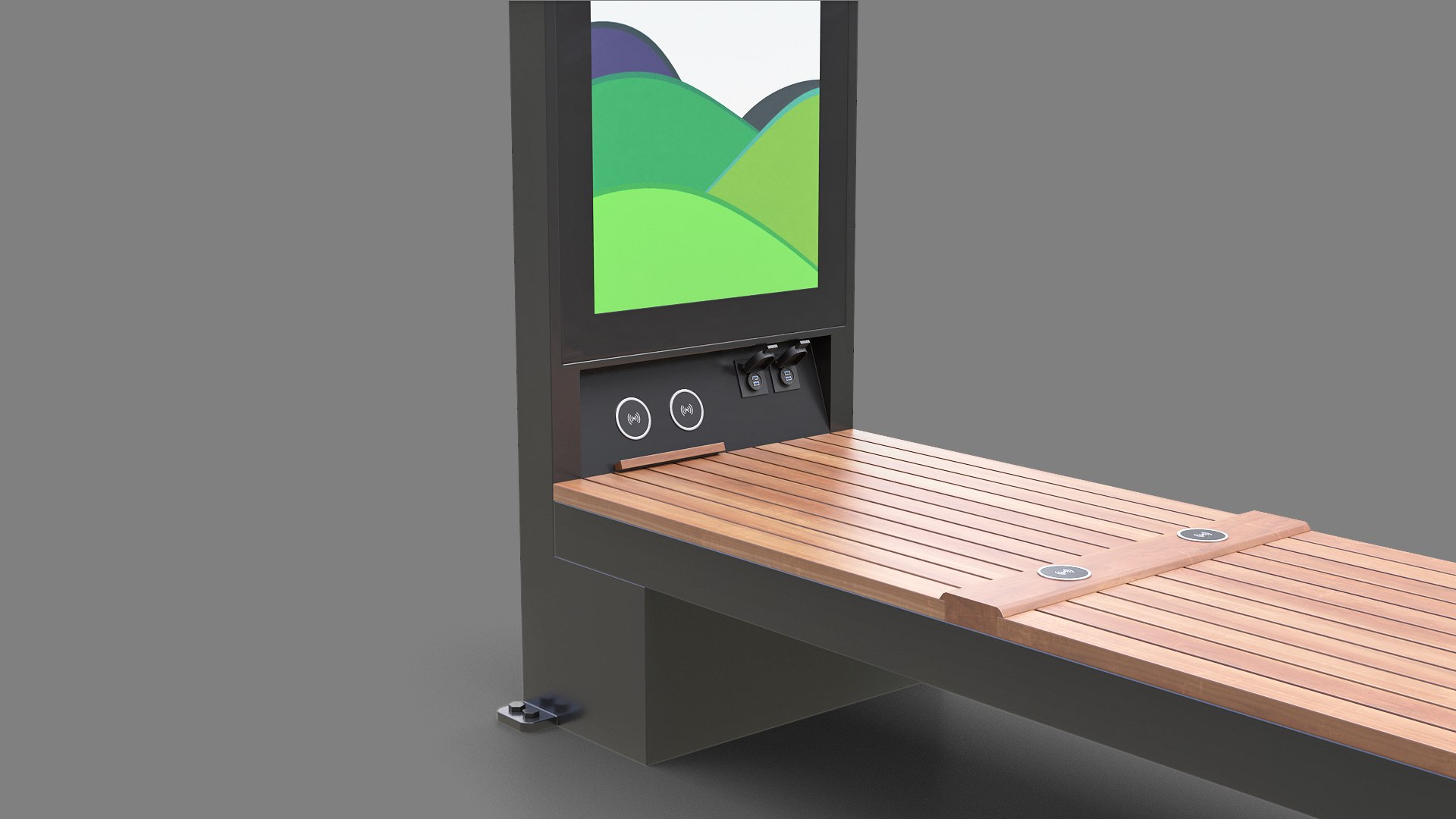 Smart Solar Bench 3D - TurboSquid 1998416