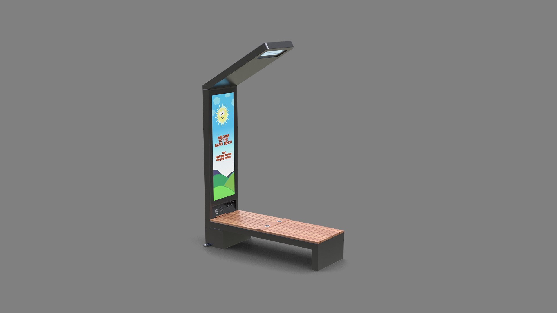 Smart Solar Bench 3D - TurboSquid 1998416