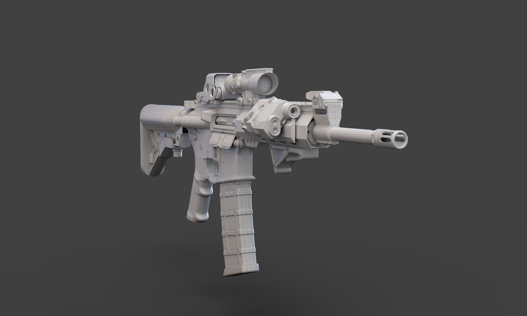 Low Poly Rifle With Parts 3D Model - TurboSquid 2126204