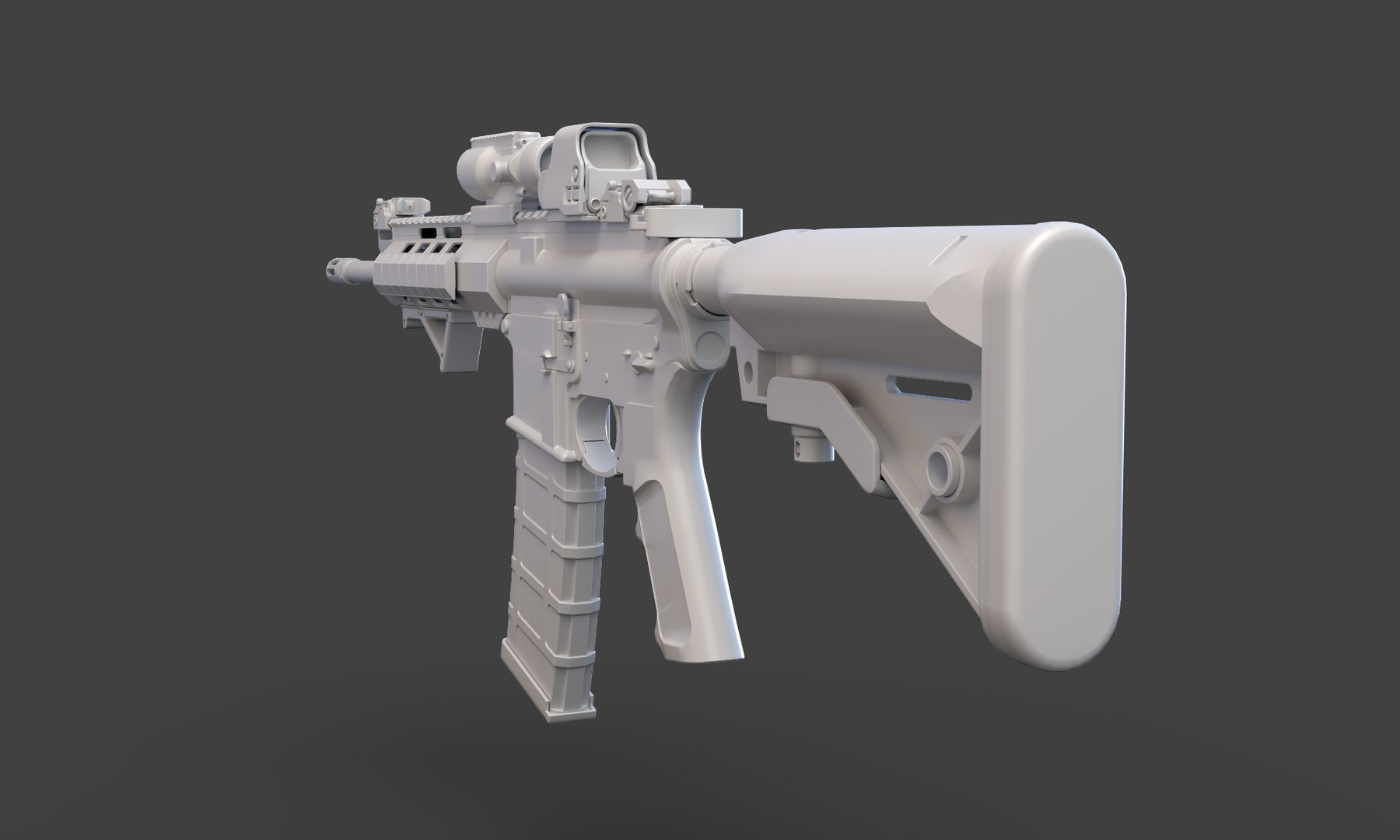 Low Poly Rifle With Parts 3D Model - TurboSquid 2126204