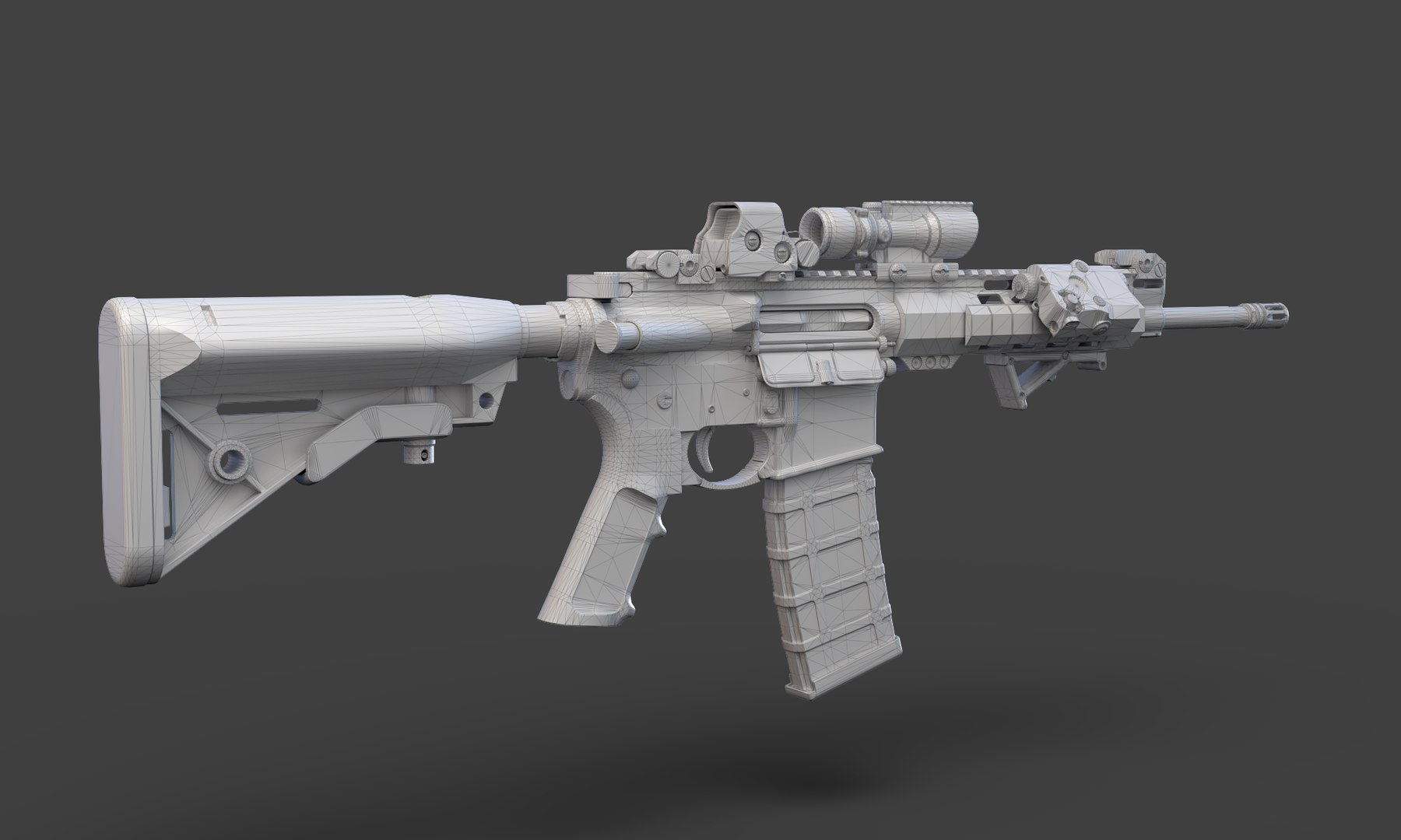 Low Poly Rifle With Parts 3D Model - TurboSquid 2126204