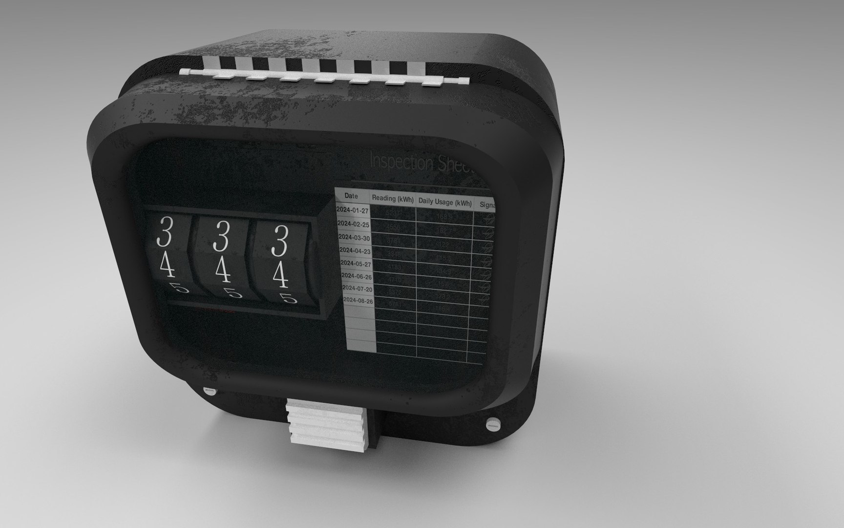 High-Quality Electric Meter 3D Model With SBSAR Files 3D Model ...
