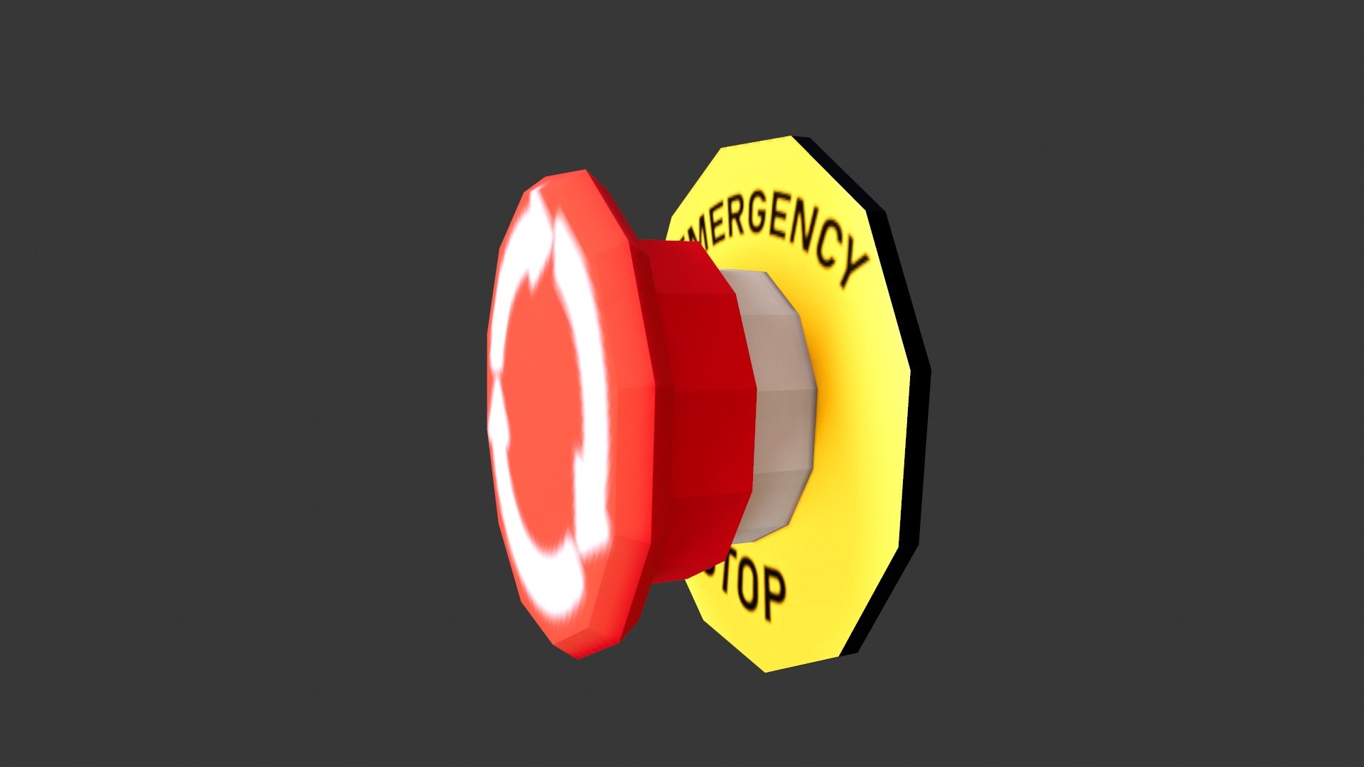 3D Model Emergency Stop Button - TurboSquid 2331727