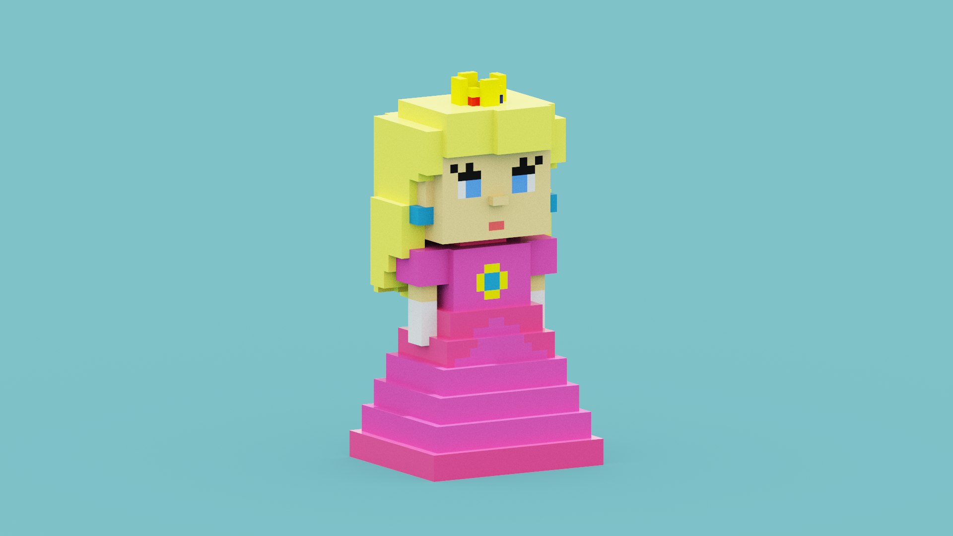 modelo 3d Voxel Princess Peach - TurboSquid 1961847
