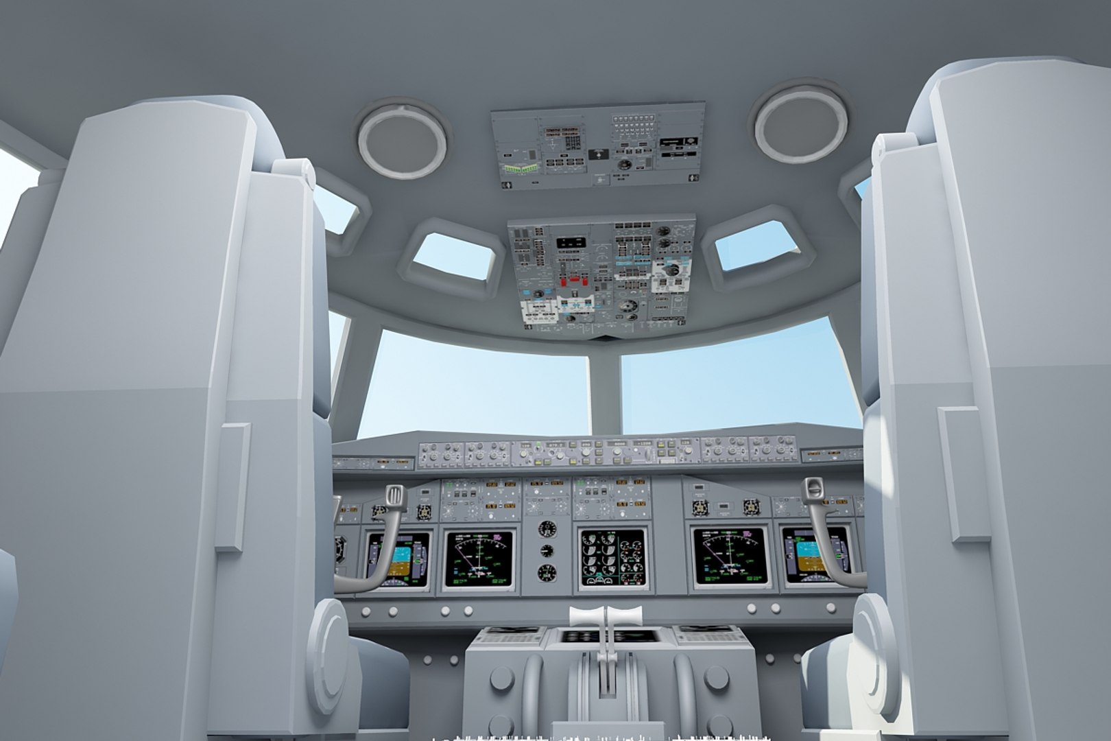3d Model Passenger Interior Cockpit