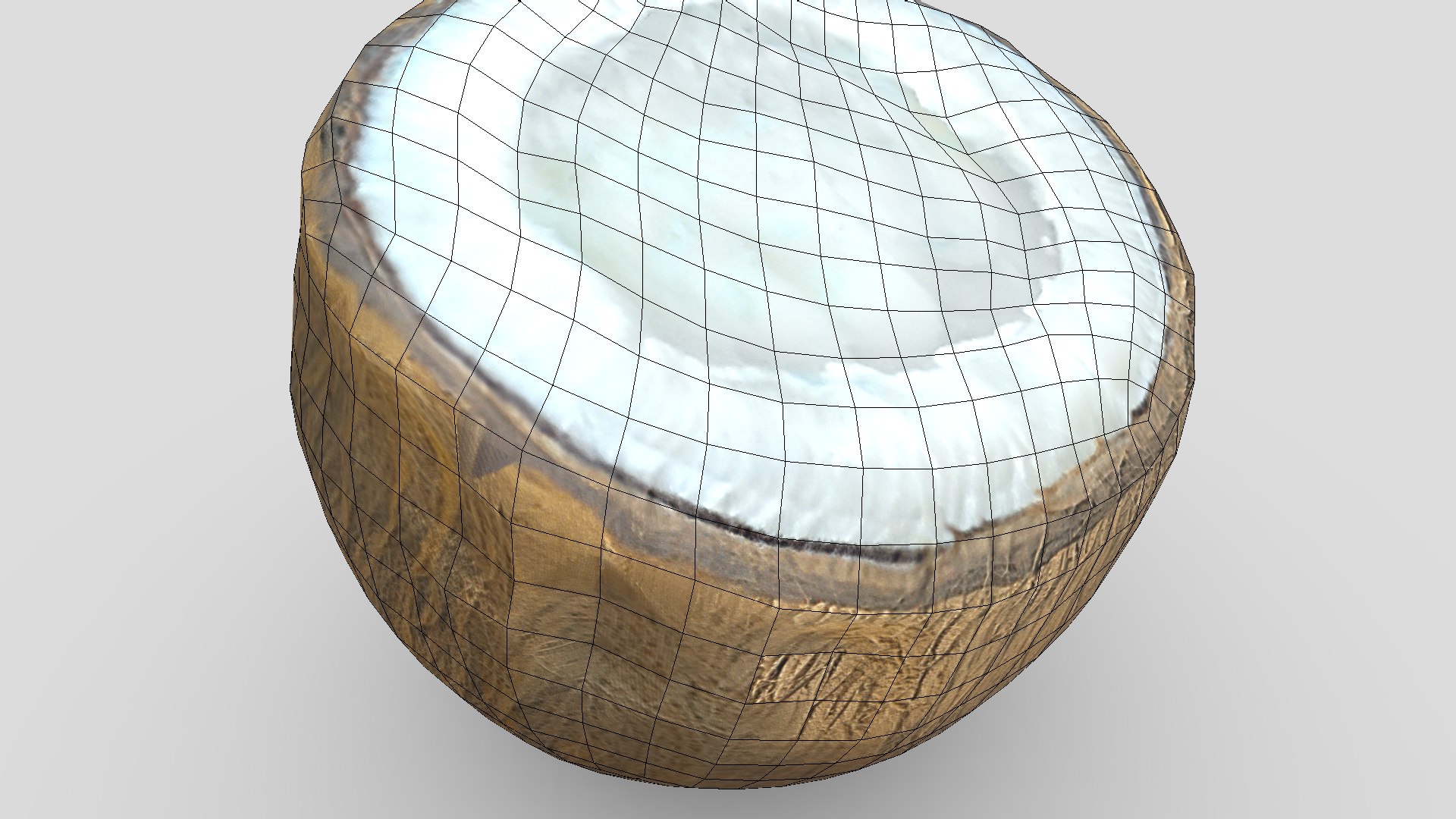 3D Model Coconut Piece Filled - TurboSquid 2265277