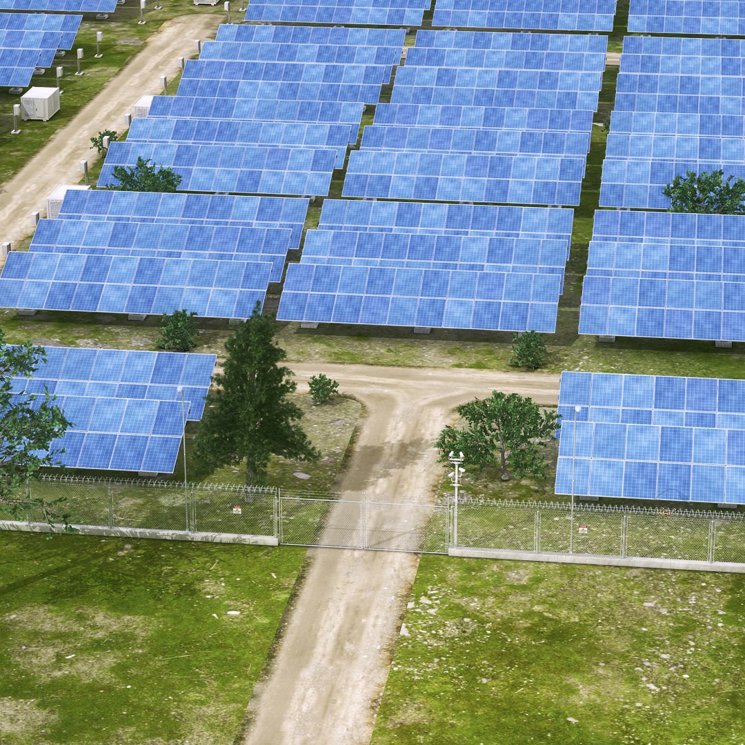 Solar power plant 3D - TurboSquid 1676598