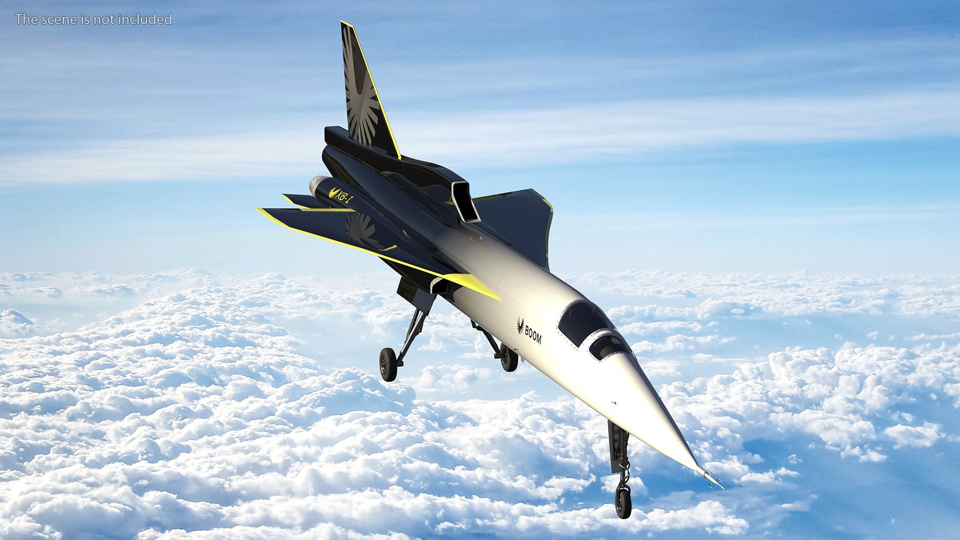 3D Model Experimental Supersonic Aircraft Boom XB-1 Rigged For Maya ...