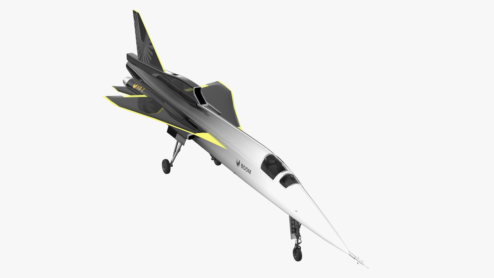 3D Model Experimental Supersonic Aircraft Boom XB-1 Rigged For Maya ...